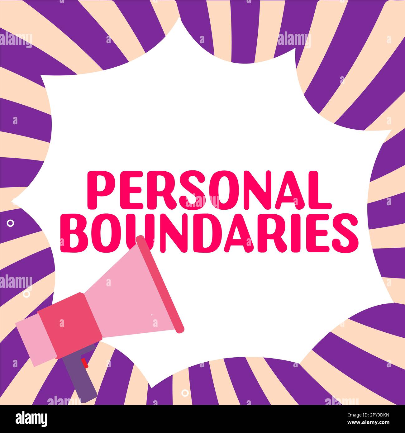 Conceptual caption Personal Boundaries. Word for something that ...