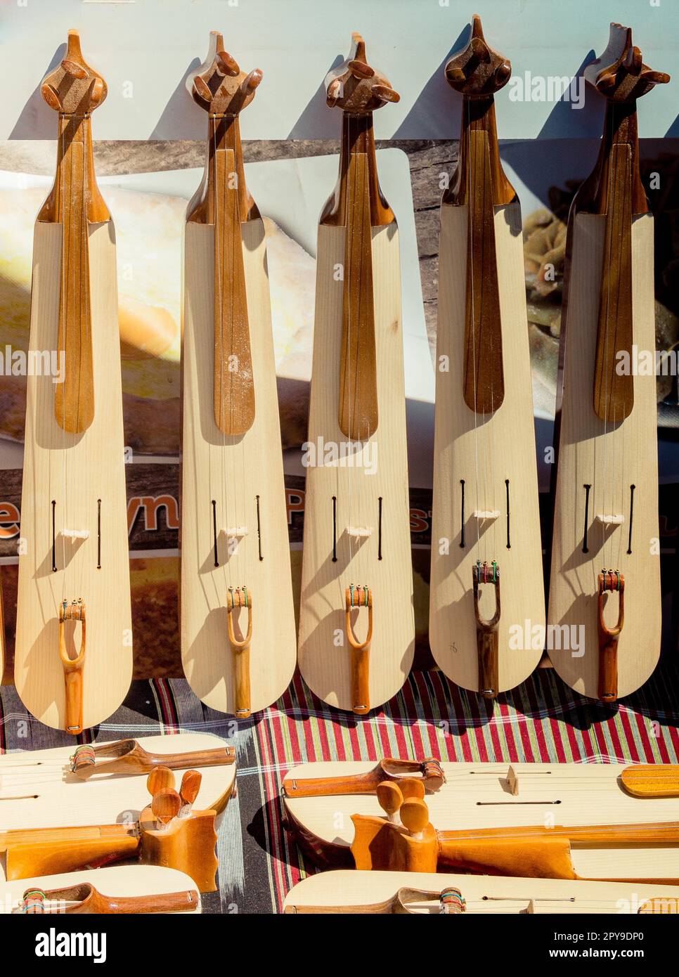Set of models of musical instruments kemancha made of wood Stock Photo ...