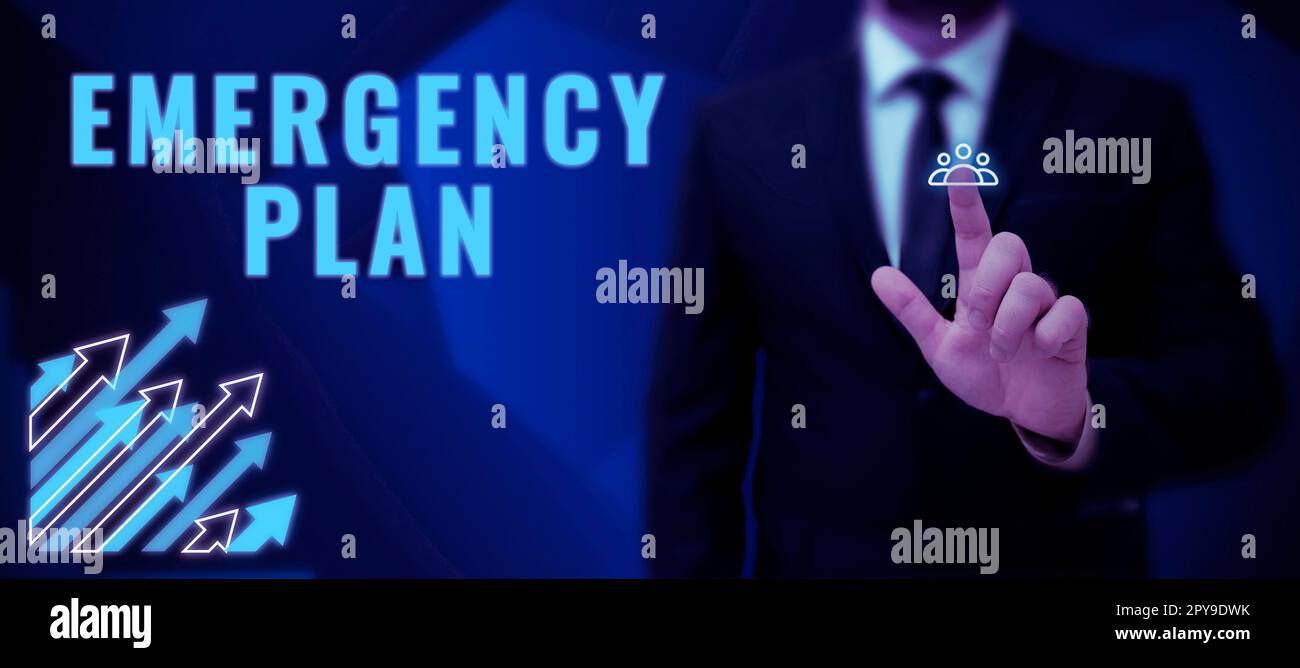 Writing displaying text Emergency Plan. Word Written on Procedures for ...