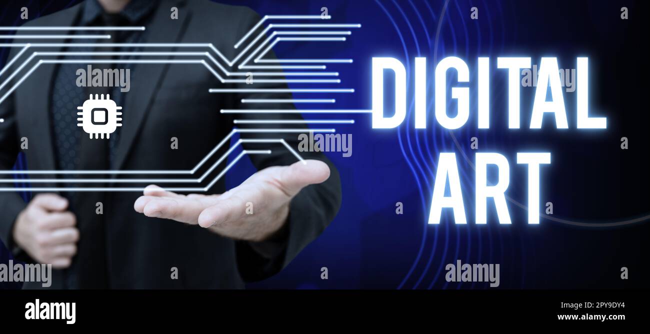 Conceptual display Digital Art. Business idea use of skill and creative ...