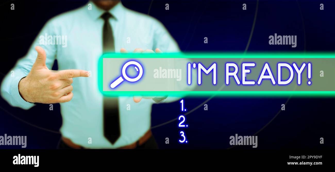 Conceptual display I'M Ready 1,2,3. Conceptual photo Help showing a ...
