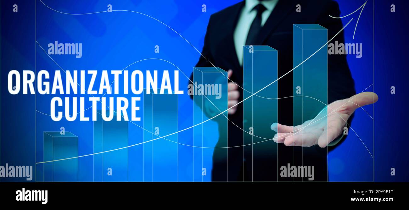 Text caption presenting Organizational Culture. Conceptual photo the ...