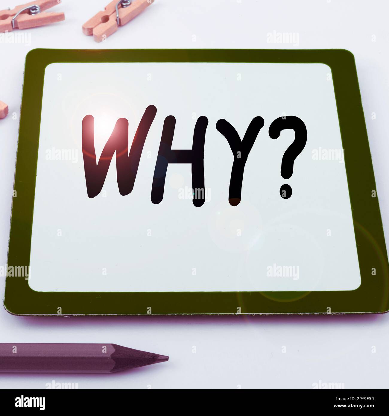 Handwriting text Why. Business idea Asking for what reason and purpose ...