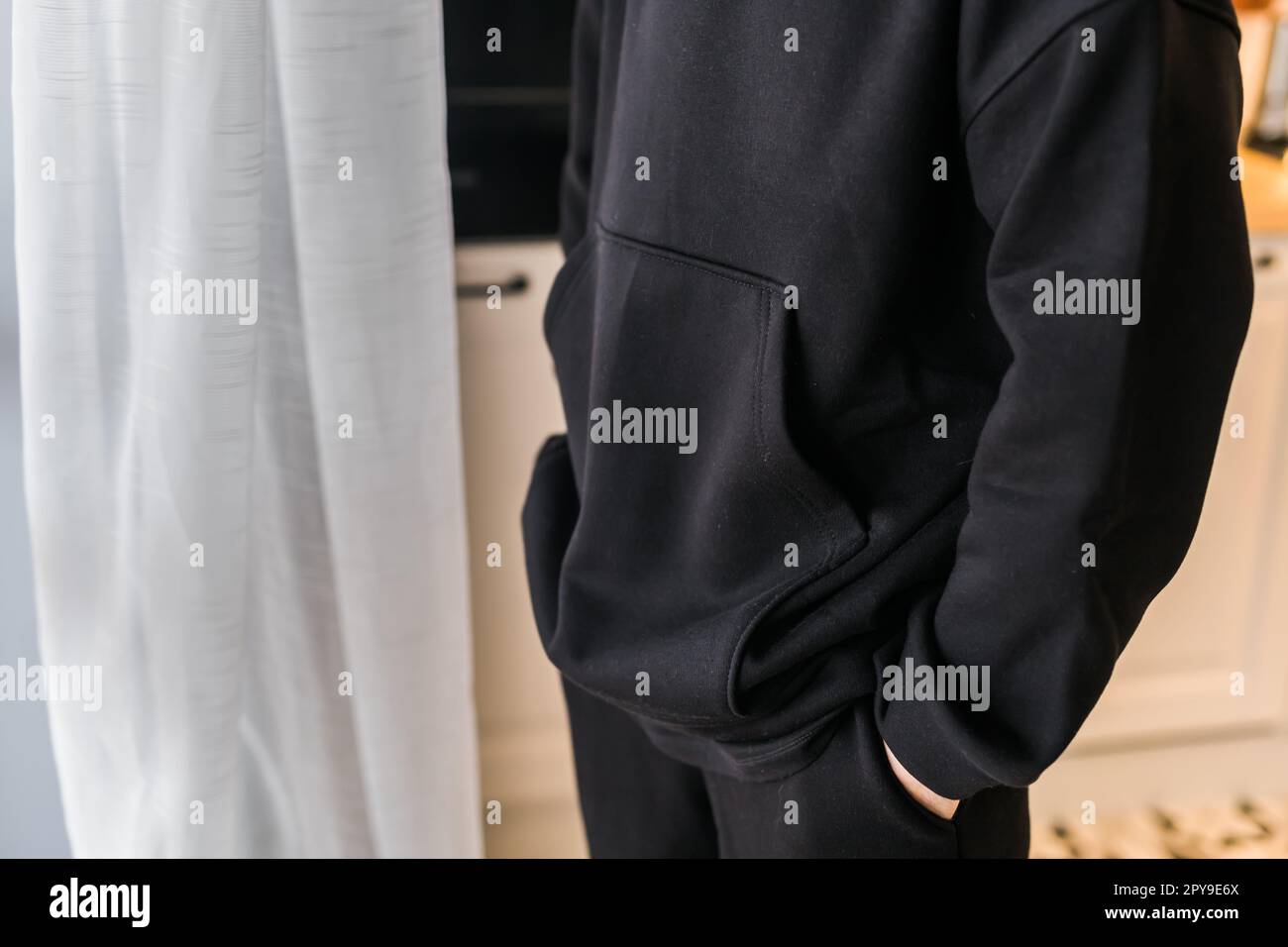 Close-up of cotton sweatshirt fabric texture clothes - design clothes ...