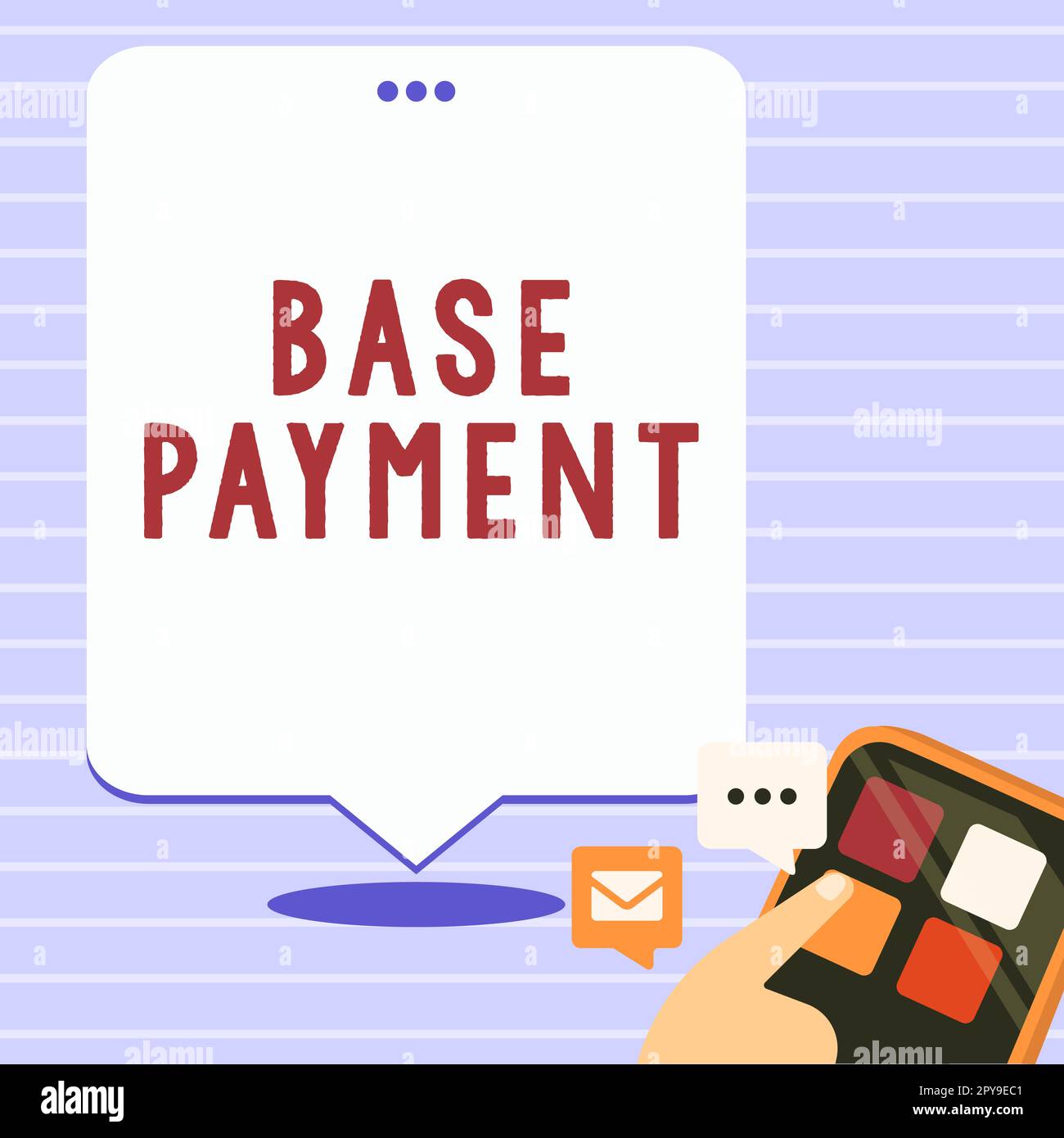 Conceptual display Base Payment. Internet Concept amount of pay for a ...