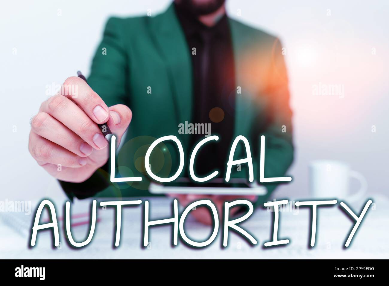 Conceptual caption Local Authority. Word for the group of people who ...