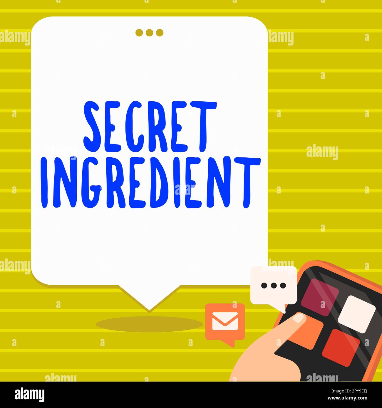 Text sign showing Secret Ingredient. Business showcase special ...
