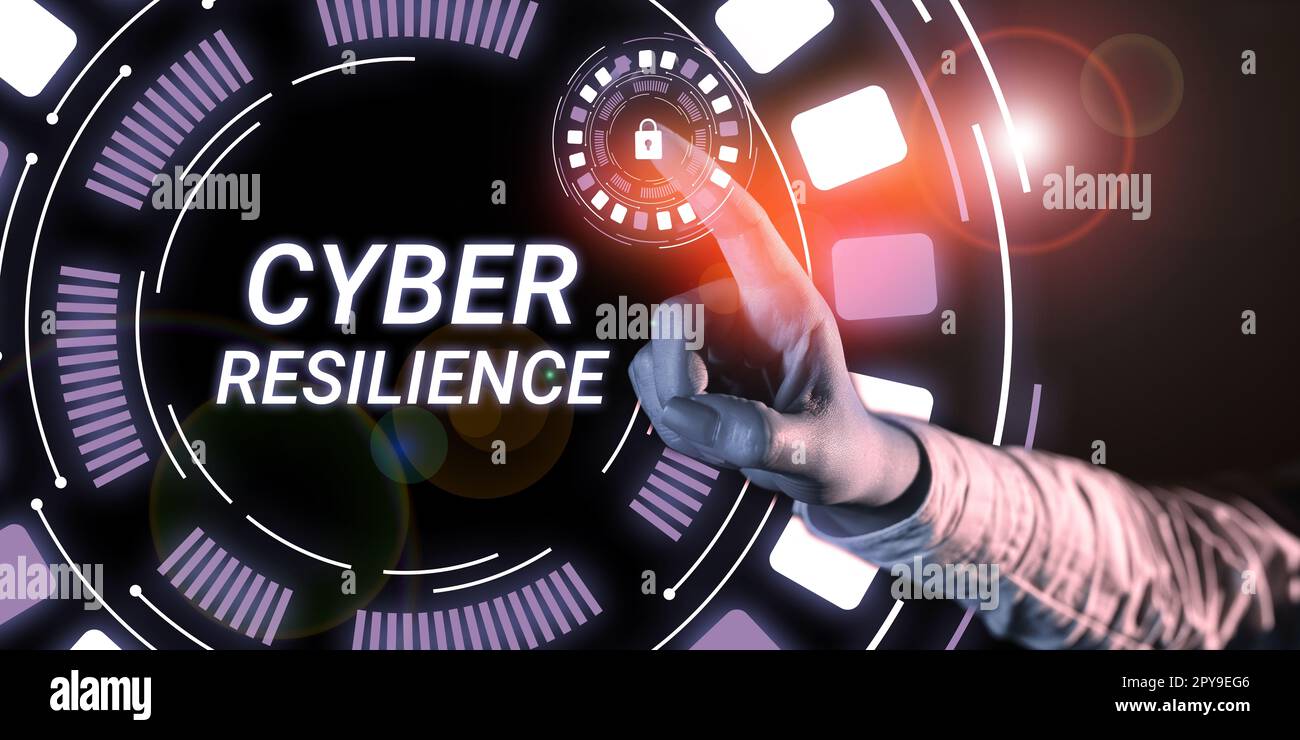 Sign displaying Cyber Resilience. Business showcase measure of how well ...