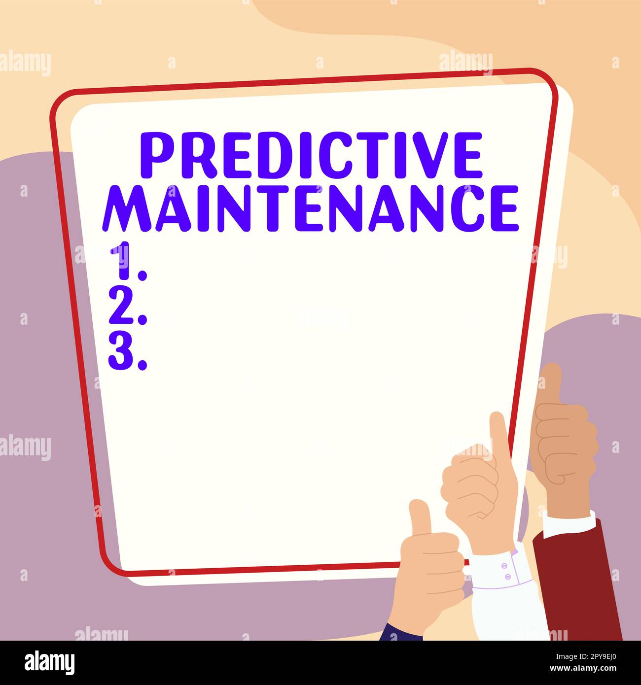 Text sign showing Predictive Maintenance. Concept meaning Predict when ...