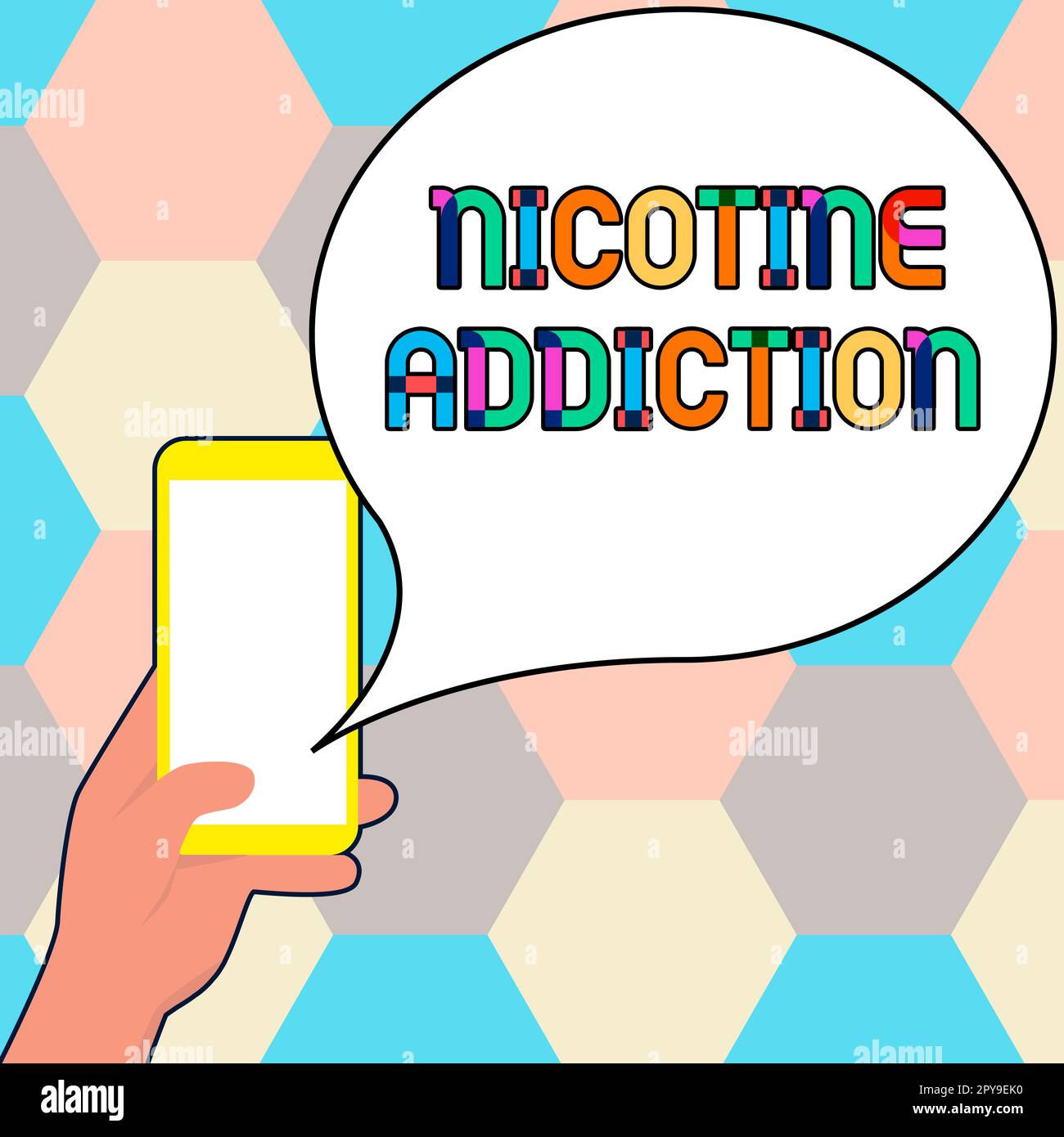 Inspiration showing sign Nicotine Addiction. Business idea condition of ...