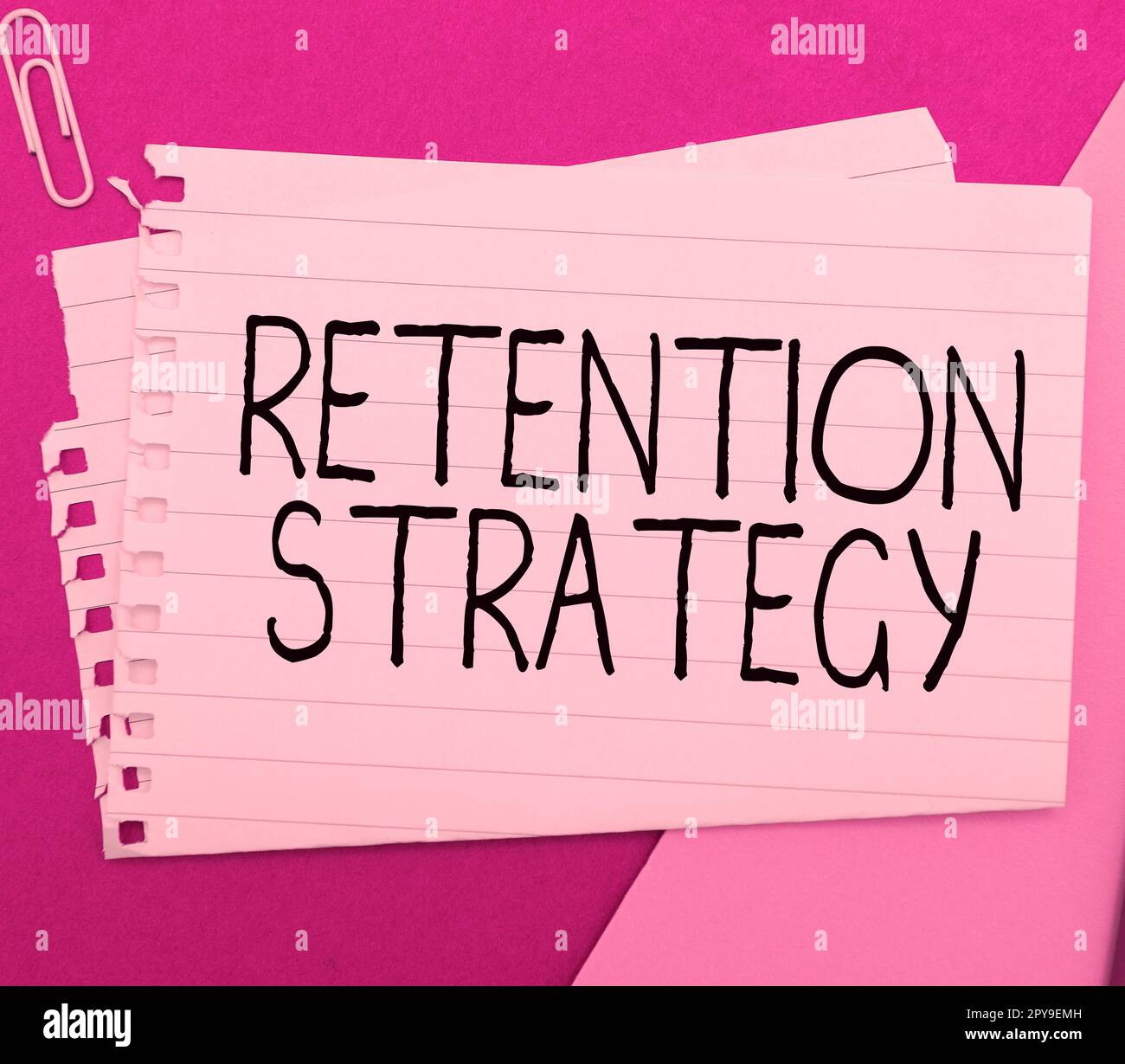 Text showing inspiration Retention Strategy. Word for activities to ...