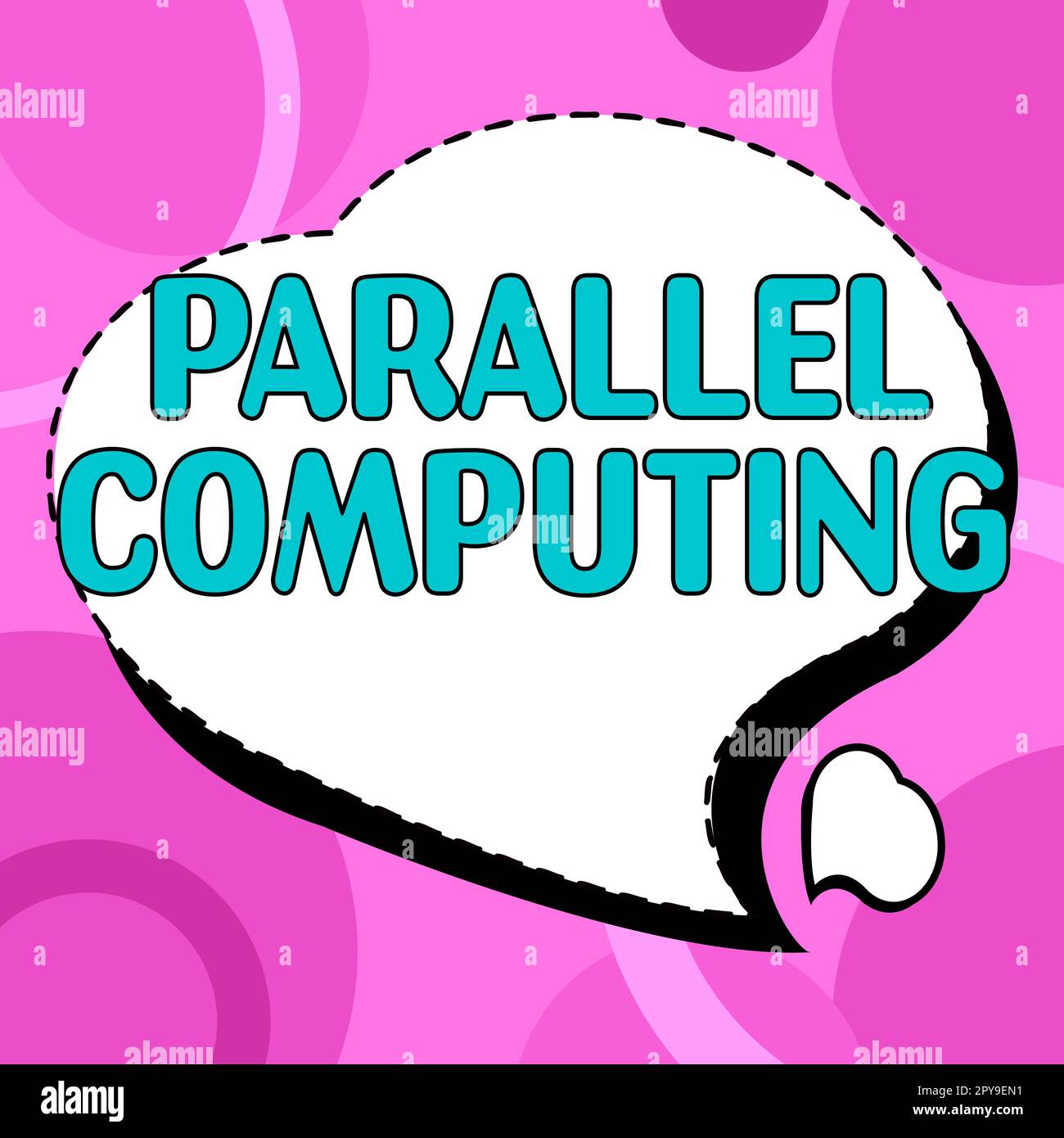 Conceptual Caption Parallel Computing Business Showcase Simultaneous Calculation By Means Of