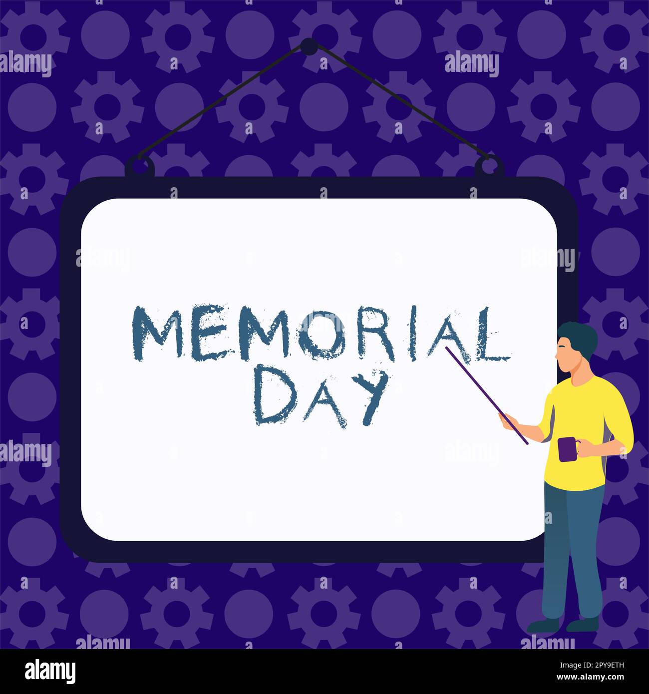 Text sign showing Memorial Day. Word Written on To honor and ...