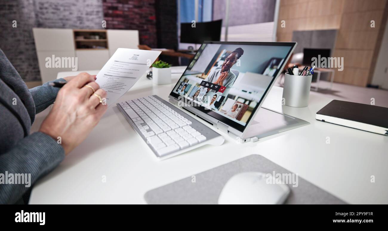 Virtual job interview hi-res stock photography and images - Alamy