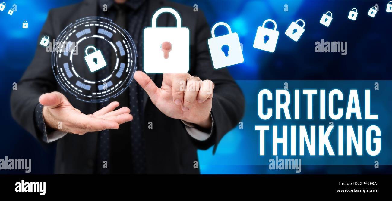 Hand writing sign Critical Thinking. Business overview sequence of ...