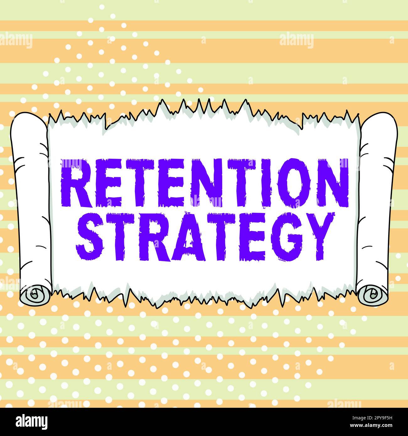 Text caption presenting Retention Strategy. Business overview ...