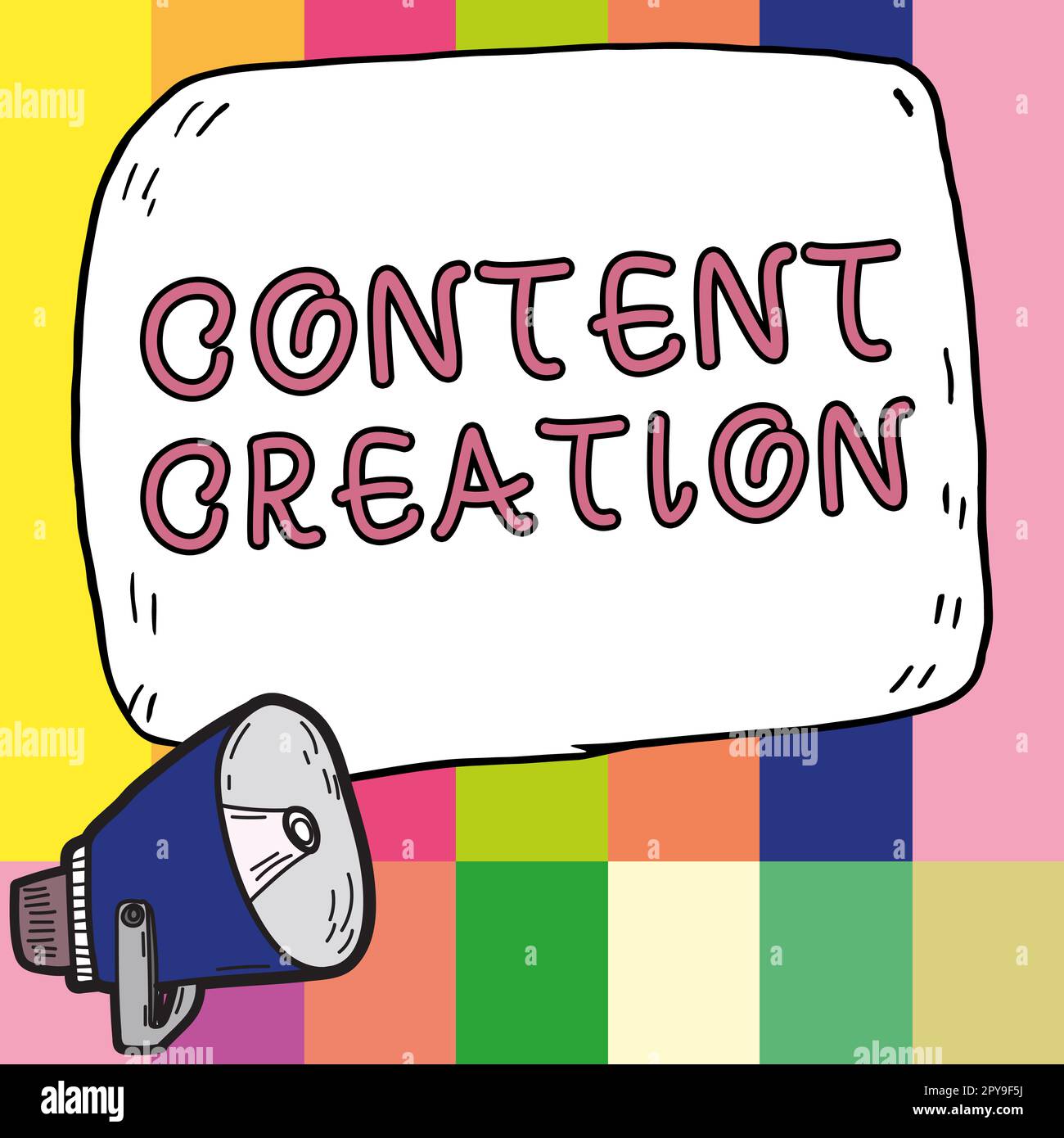 Text caption presenting Content Creation. Word Written on contribution ...