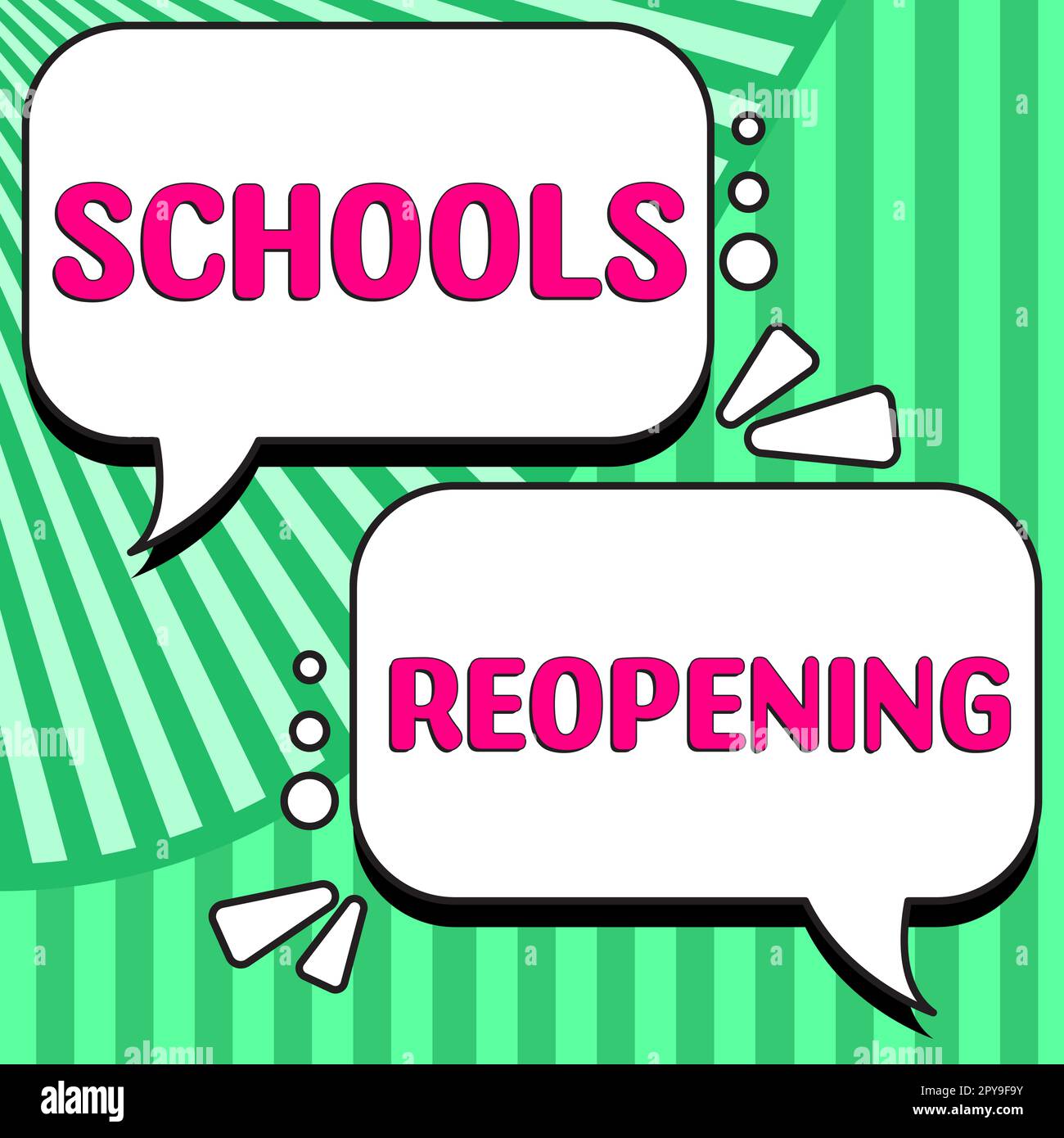 Conceptual caption Schools Reopening. Word Written on classes are over ...