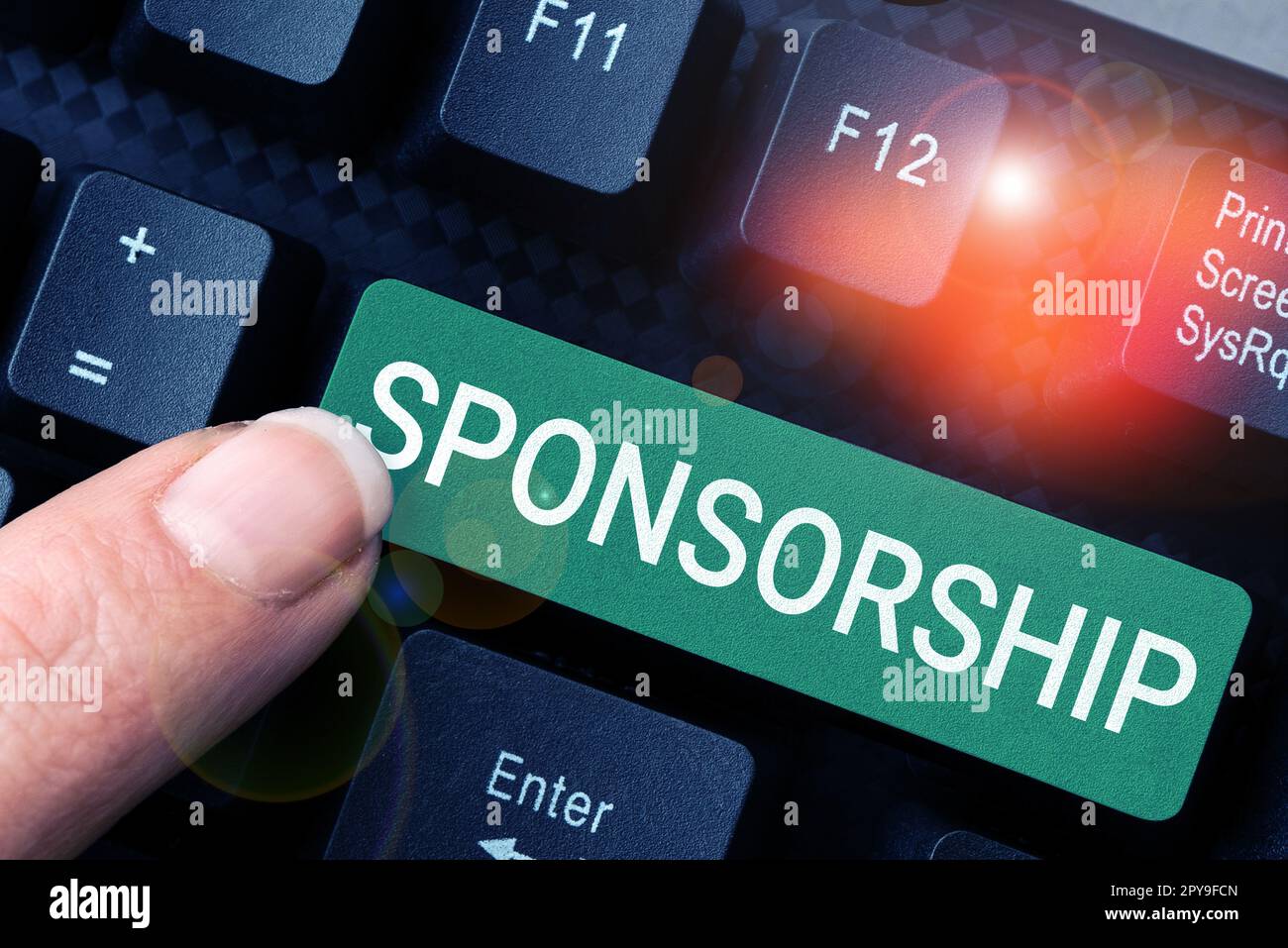 Handwriting text Sponsorship. Business approach Position of being a ...