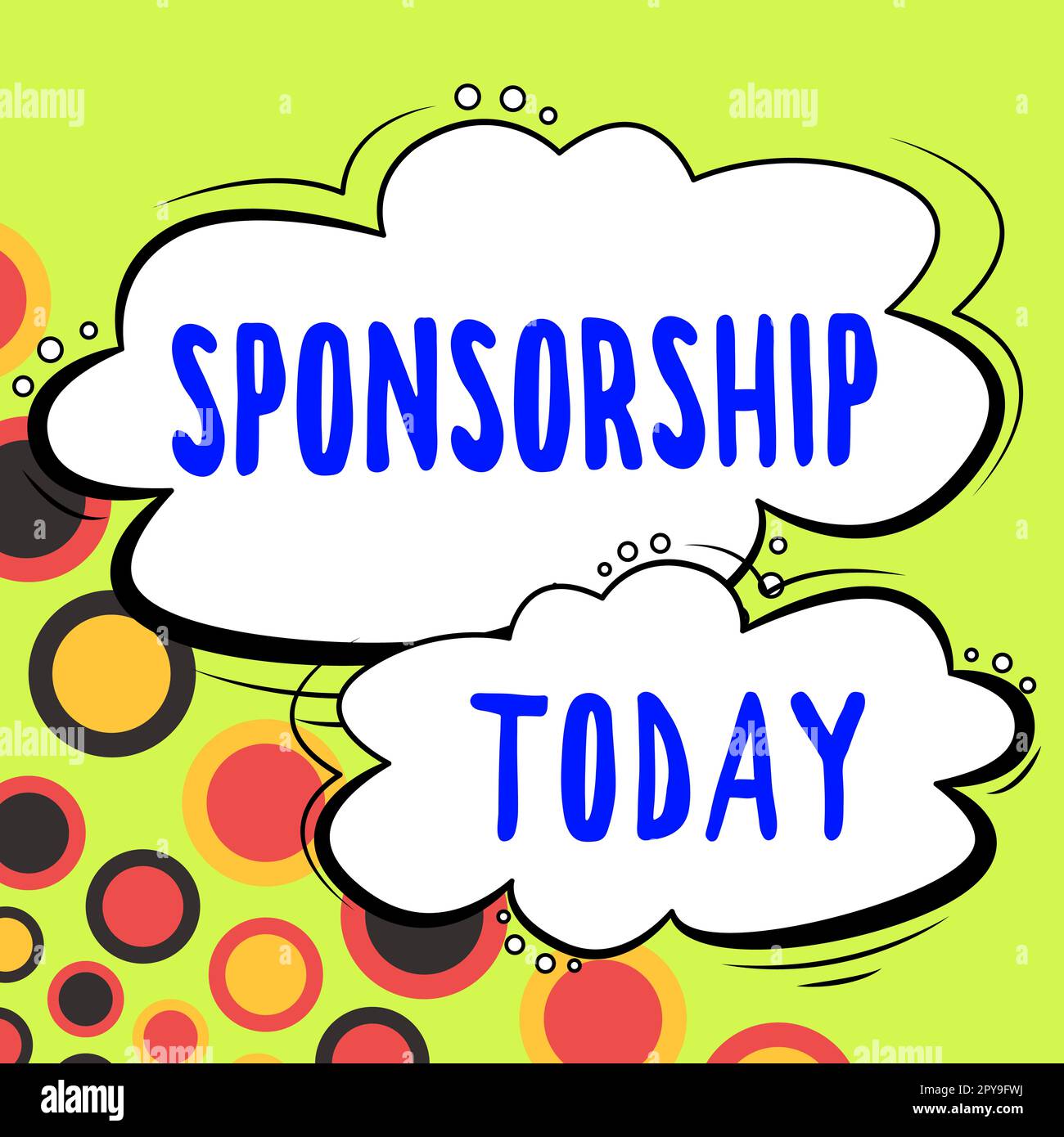 Conceptual caption Sponsorship. Business showcase Position of being a ...