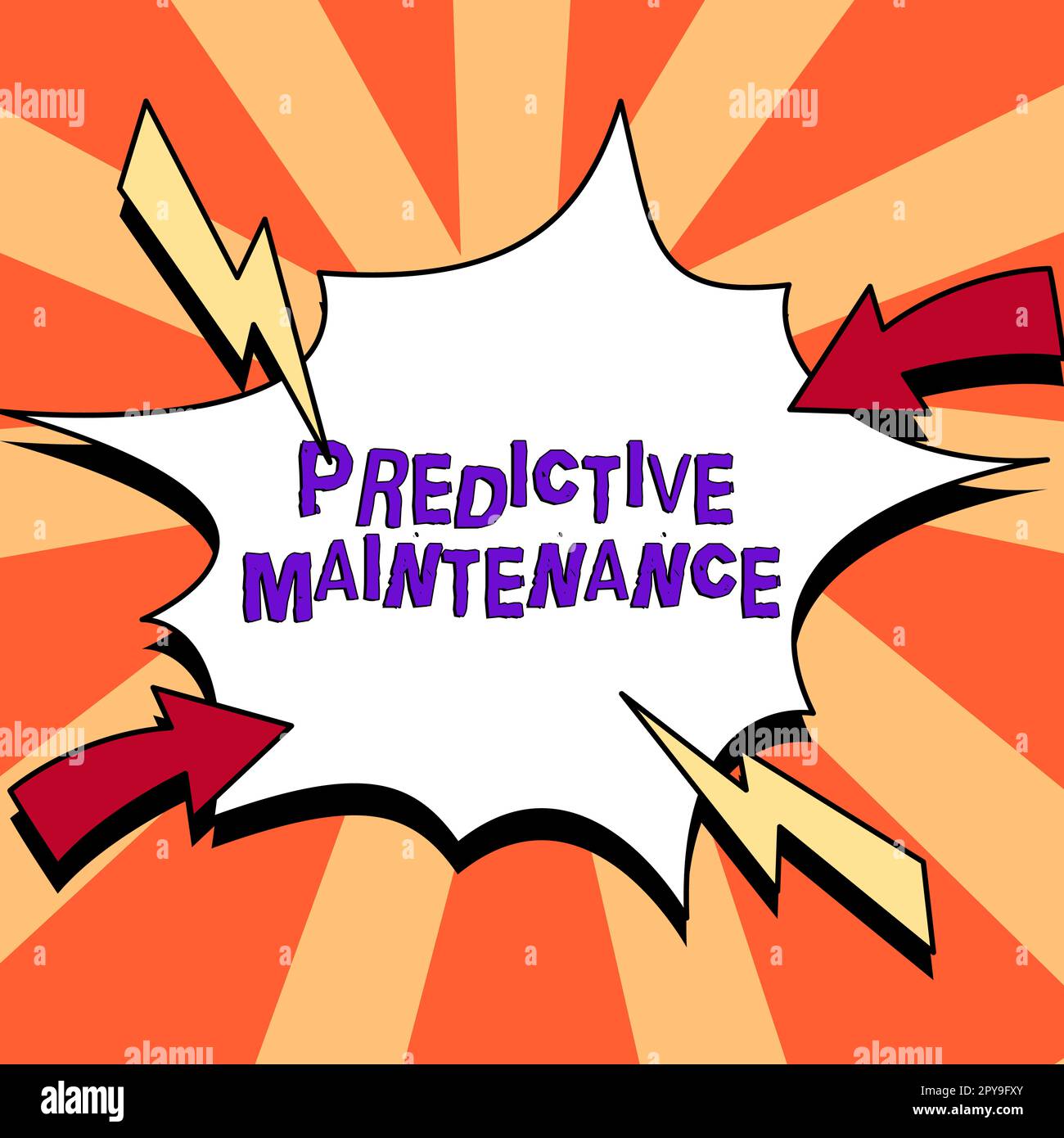 Text showing inspiration Predictive Maintenance. Word for Predict when ...