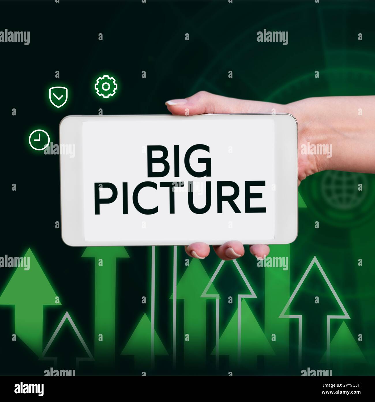 Text showing inspiration Big Picture. Business showcase most important ...