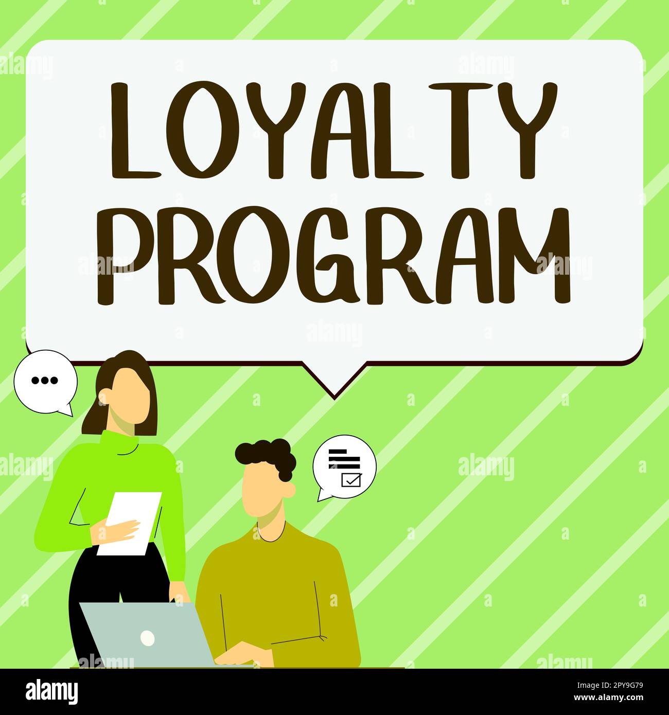 Writing displaying text Loyalty Program. Business overview marketing ...