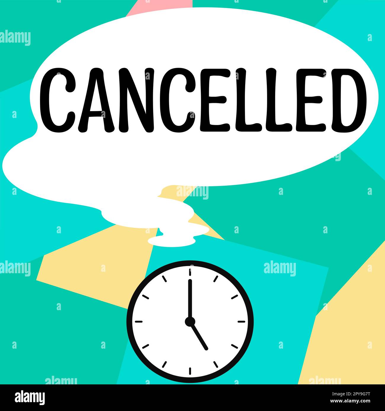 Text showing inspiration Cancelled. Business idea decide or announce ...
