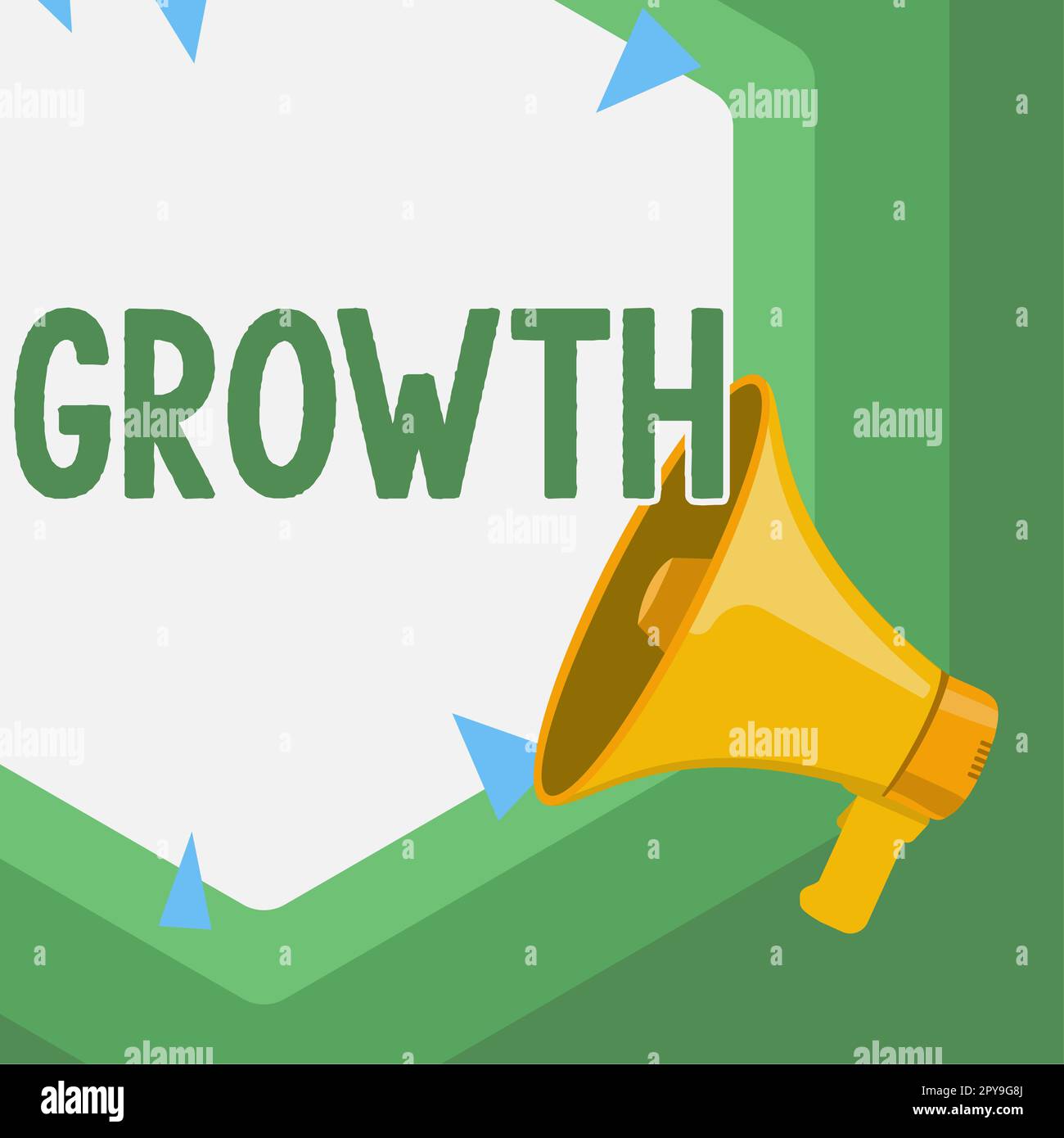 Hand writing sign Growth. Word for process of increasing in size or ...