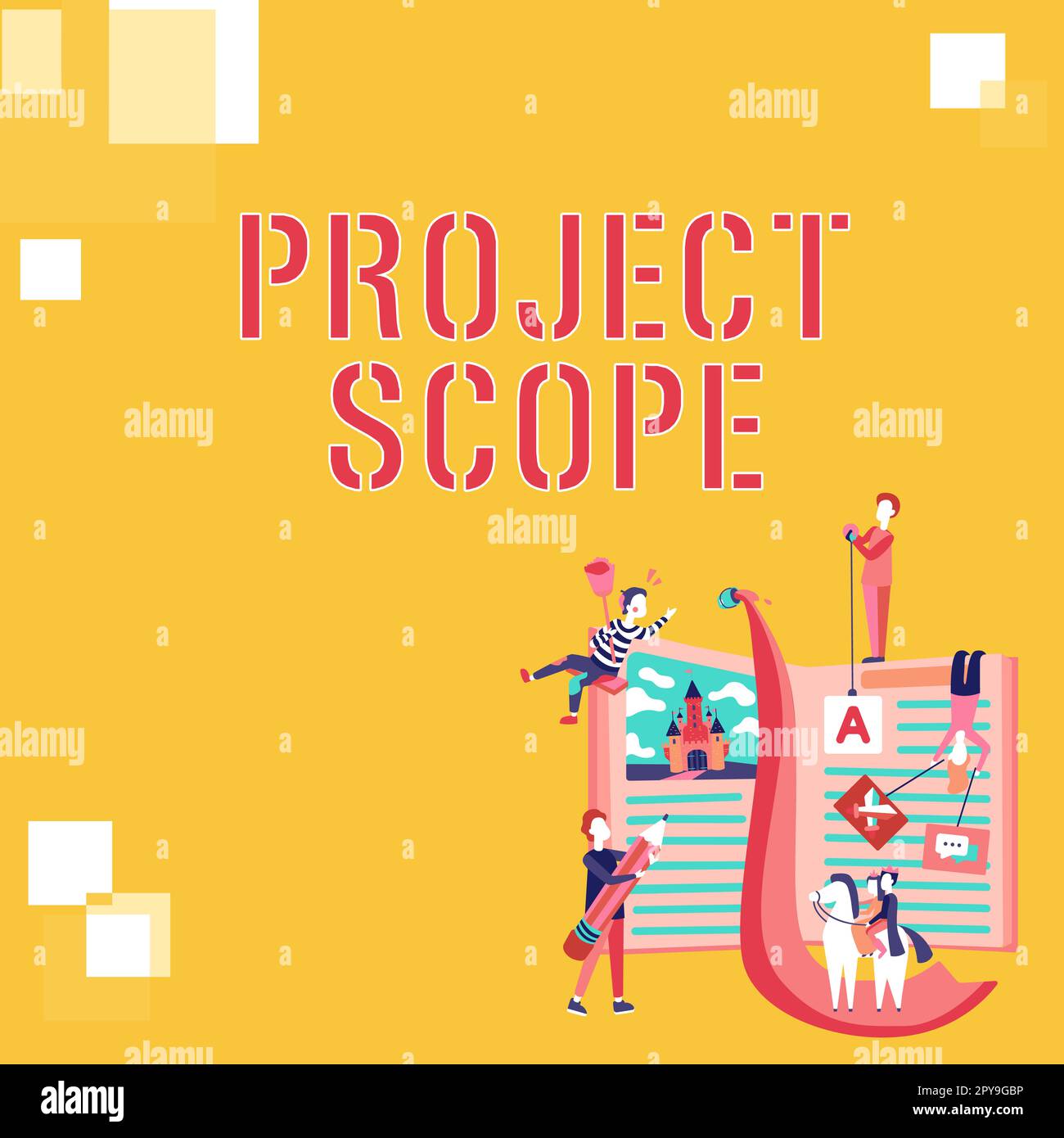 Text caption presenting Project Scope. Word for evaluation of work ... Text caption presenting Project Scope. Word for evaluation of work ...