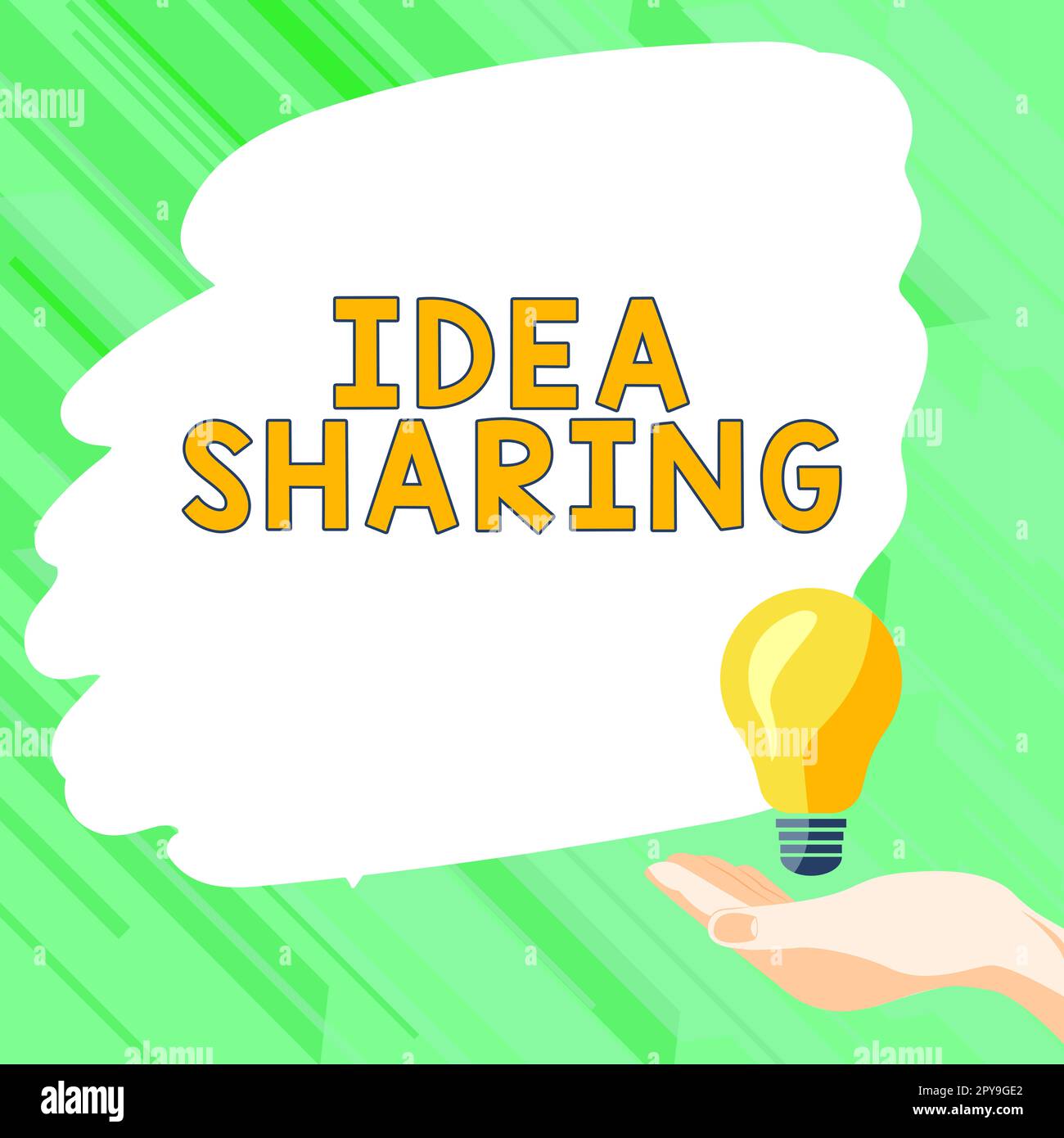 Text showing inspiration Idea Sharing. Concept meaning Startup launch ...
