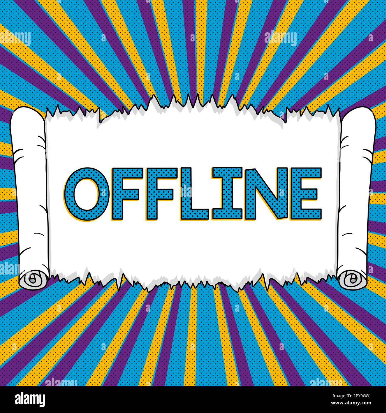 Sign displaying Offline. Business overview Not having directly ...