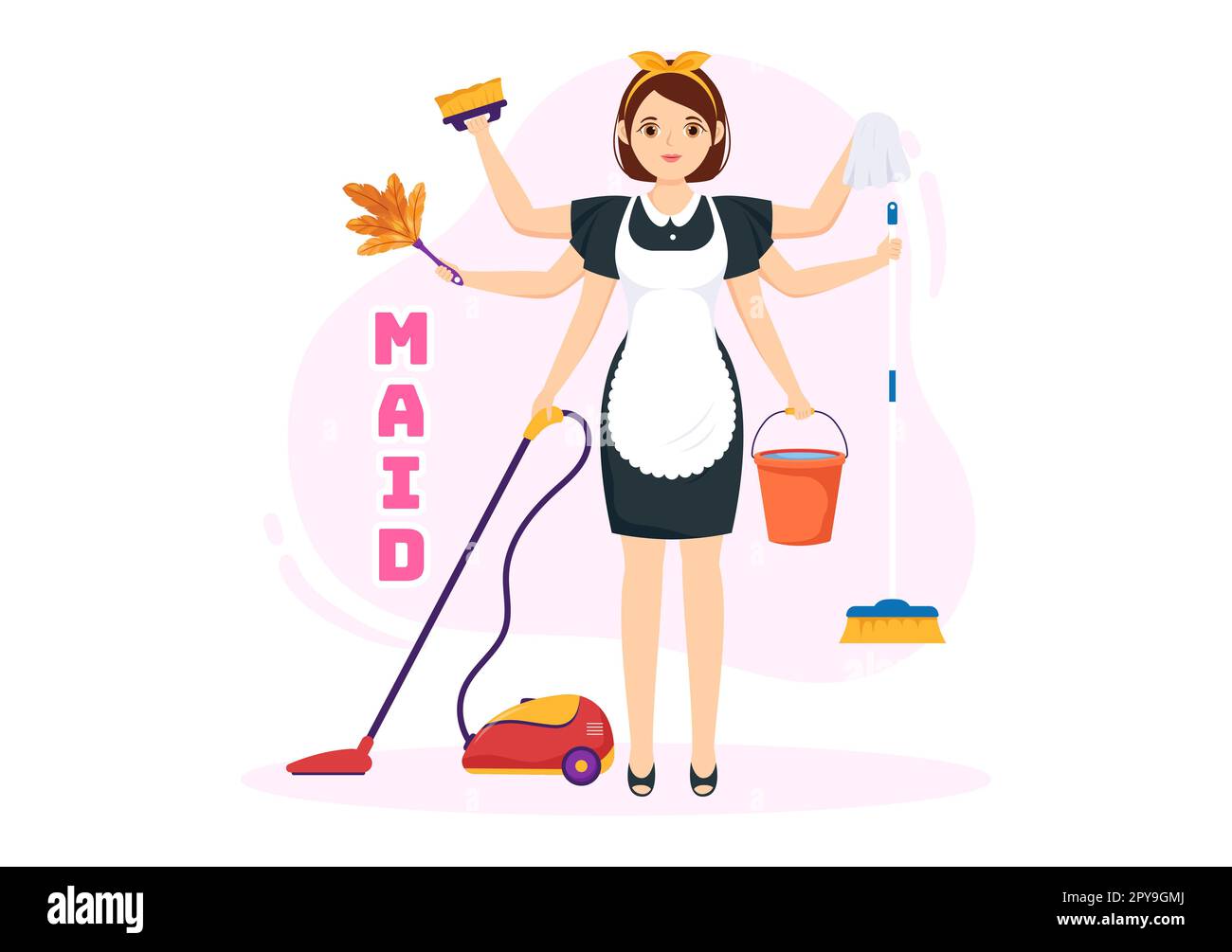 Cleaning Lady Cartoon