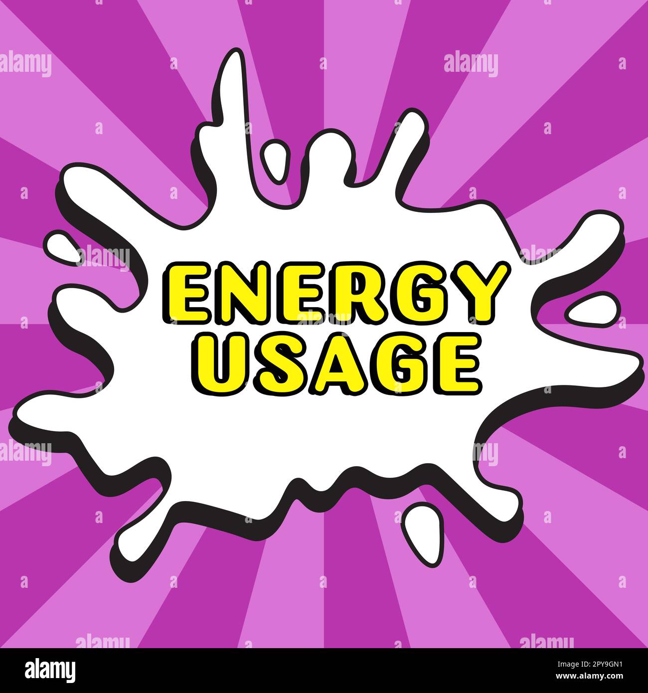 Writing Displaying Text Energy Usage Business Overview Amount Of Energy Consumed Or Used In A