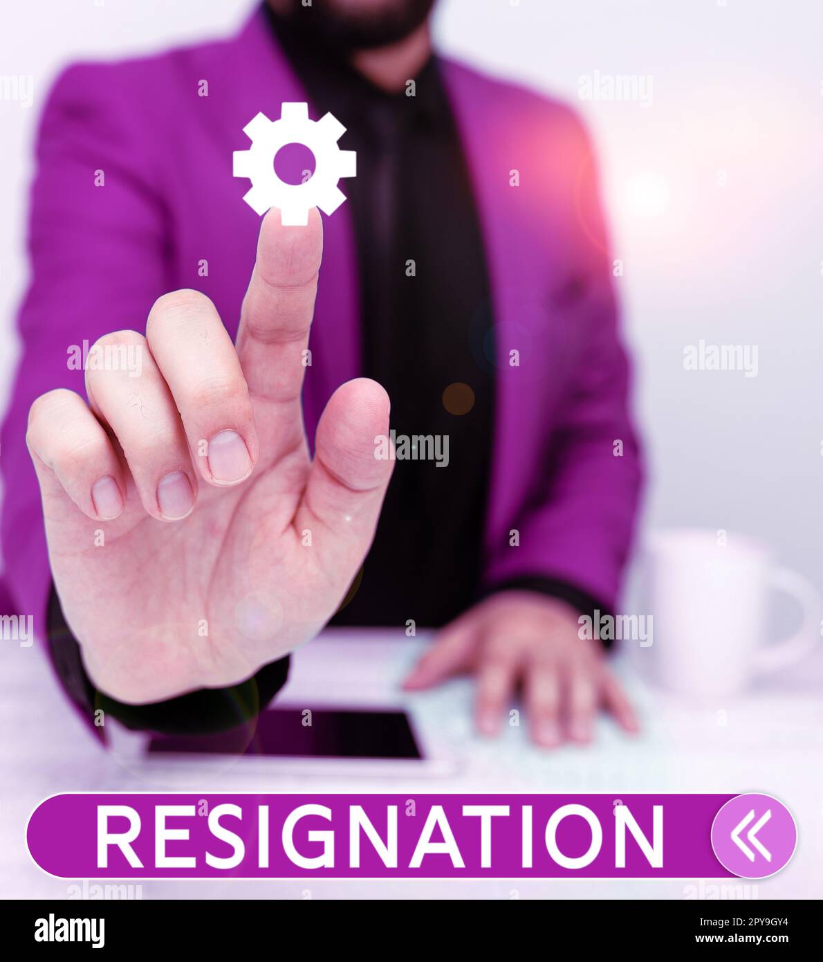 Conceptual display Resignation. Business approach act of giving up ...