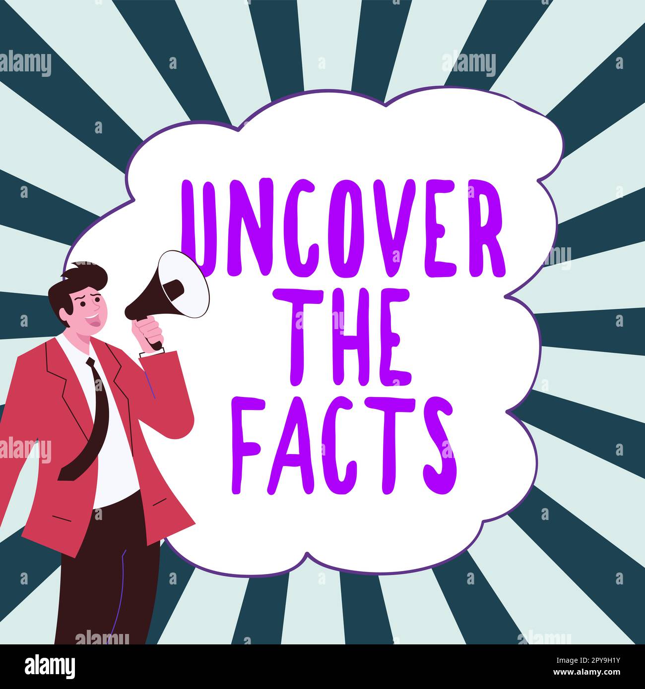 Hand writing sign Uncover The Facts. Word Written on Find the truth and ...