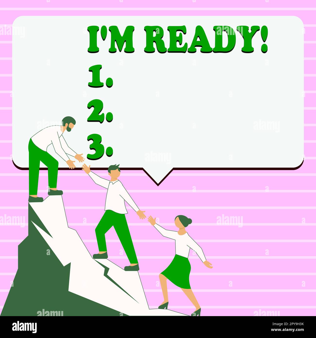 Text sign showing I'M Ready 1,2,3. Conceptual photo Help showing a ...
