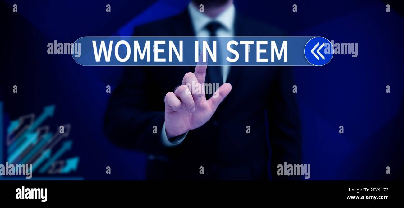 Handwriting text Women In Stem. Word Written on Science Technology ...