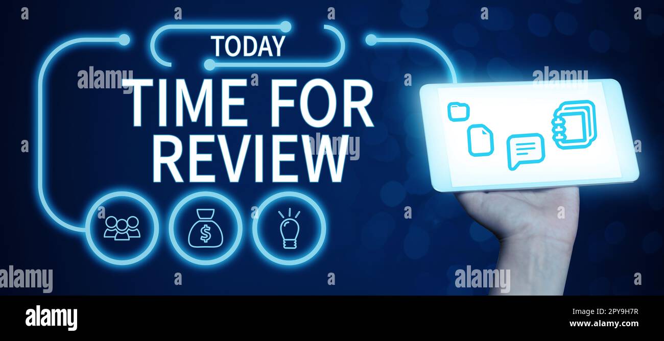 Inspiration showing sign Time For Review. Word Written on Evaluation ...