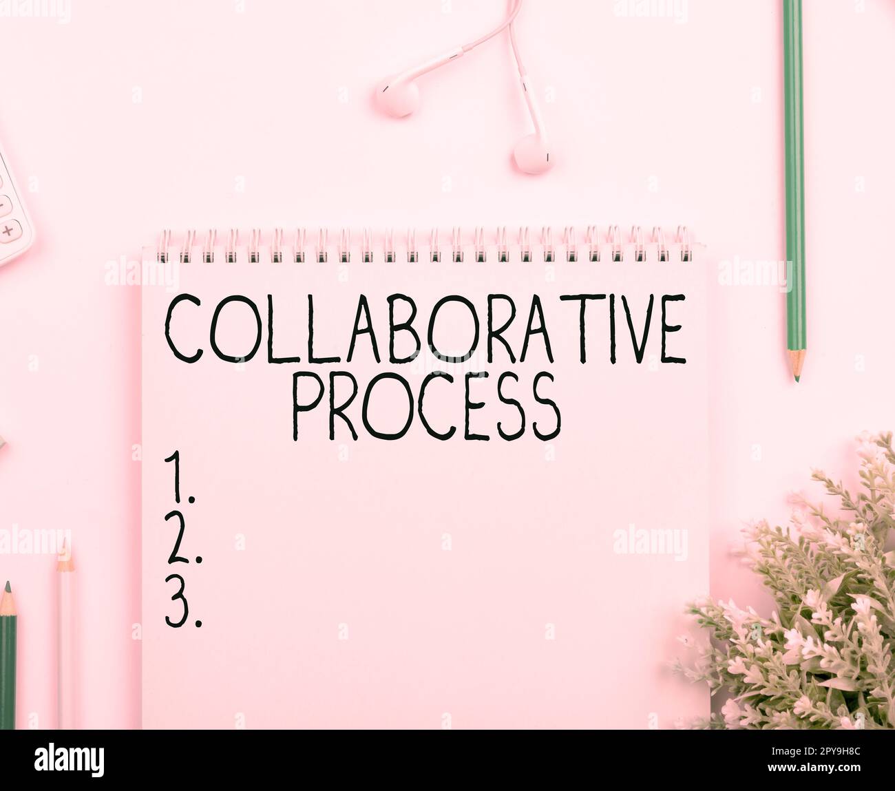 Hand writing sign Collaborative Process. Concept meaning people and ...