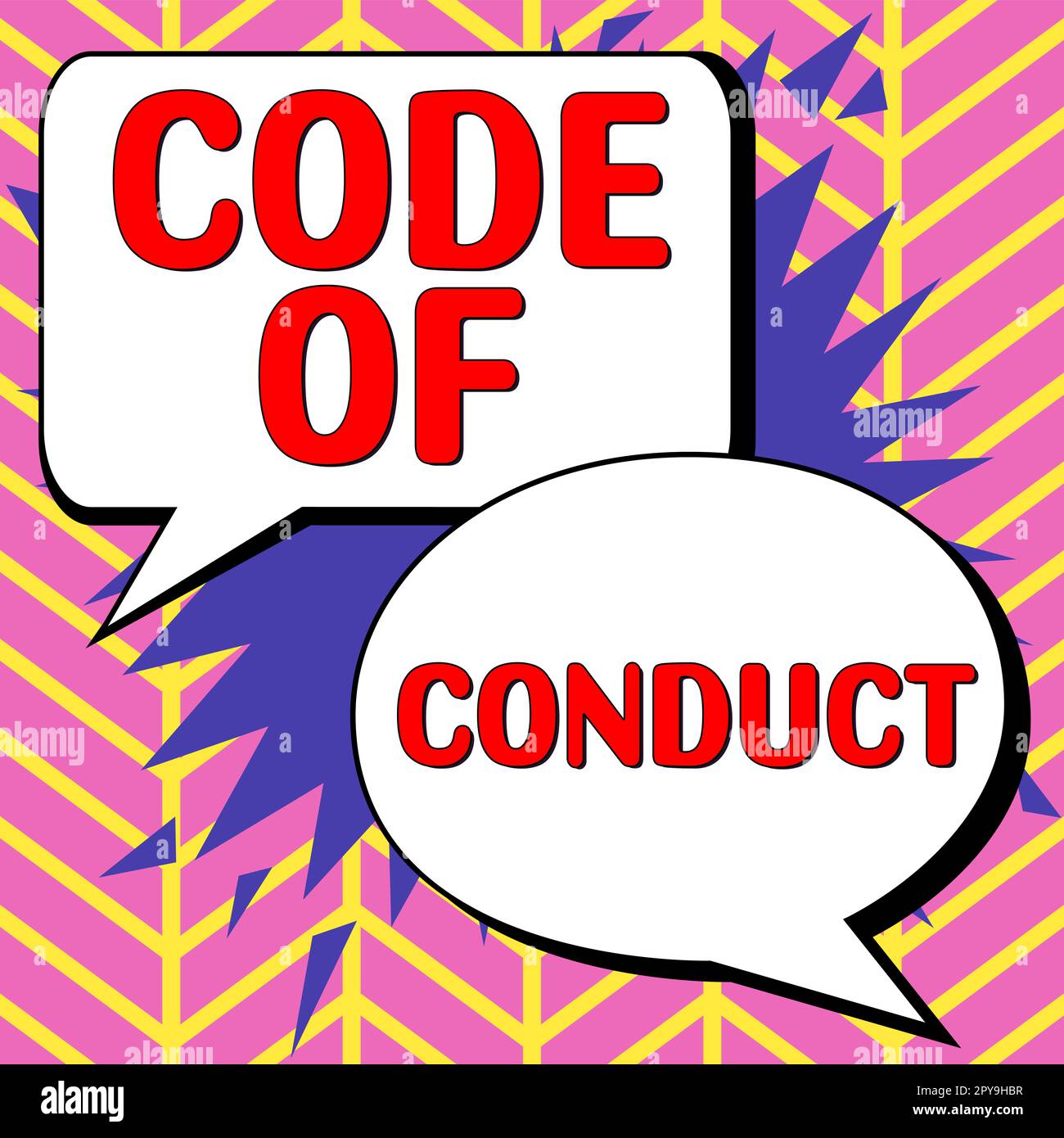 Handwriting text Code Of Conduct. Business idea Ethics rules moral ...