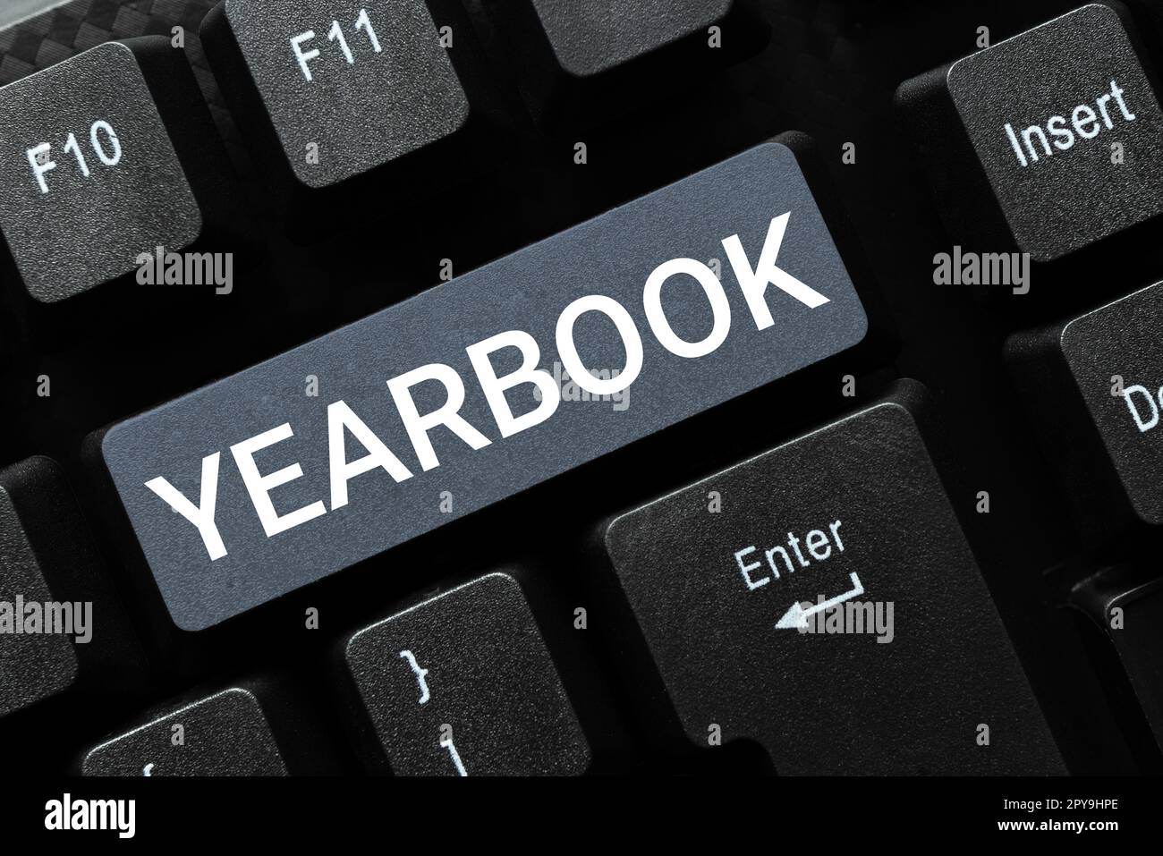 Inspiration showing sign Yearbook. Word Written on publication compiled ...