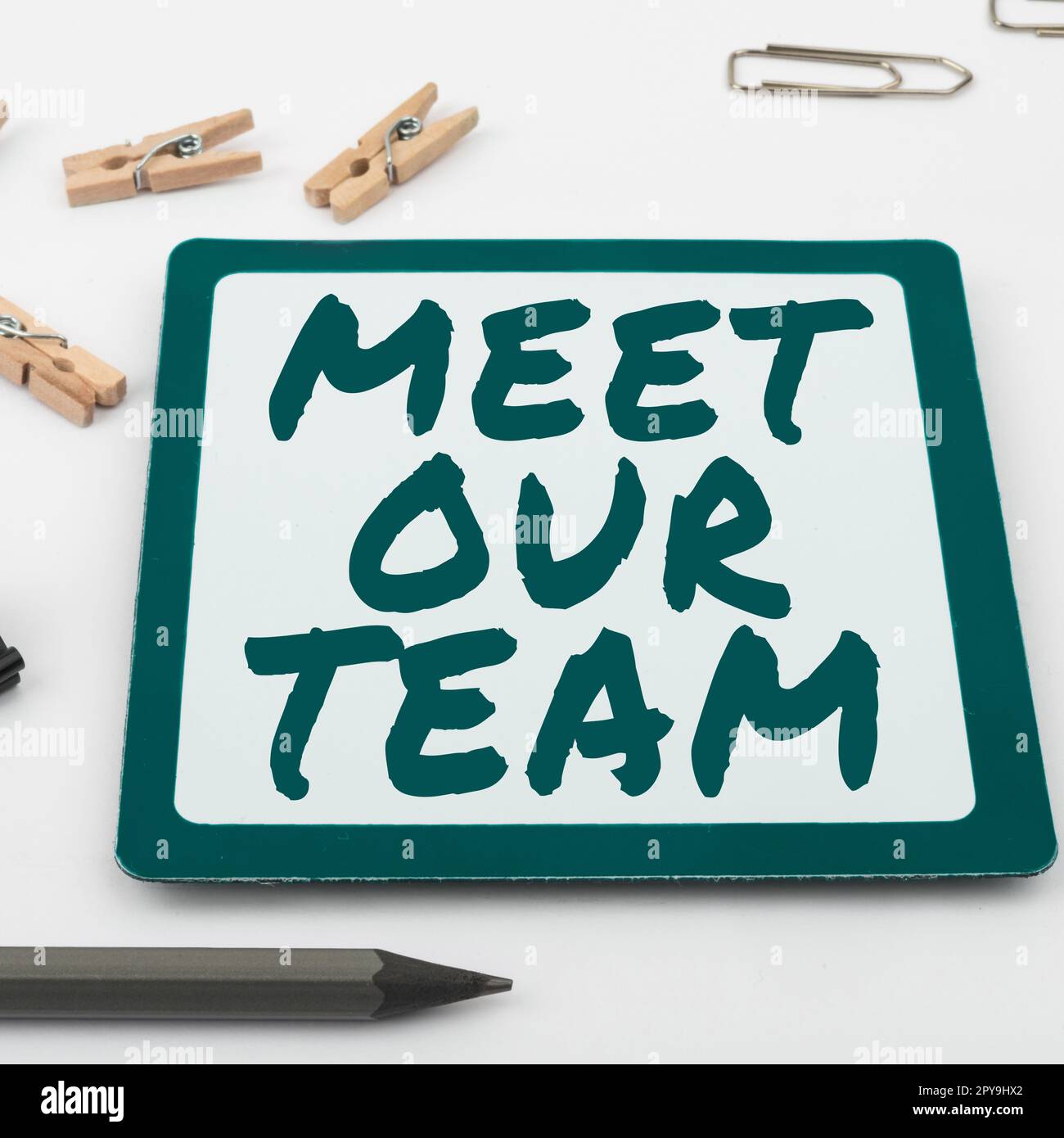 Conceptual display Meet Our Team. Word for introducing another person ...