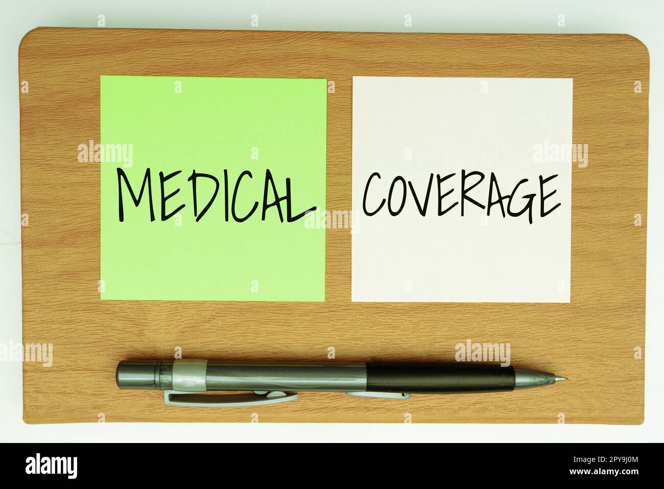 Conceptual display Medical Coverage. Conceptual photo inclusion within ...