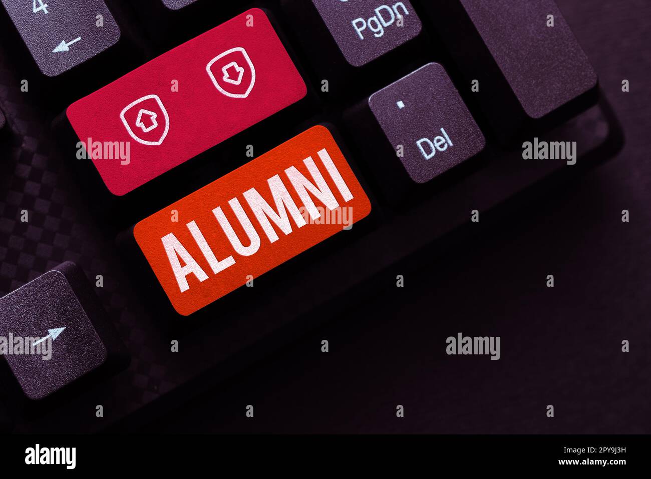 Writing displaying text Alumni. Word Written on former pupil or student ...