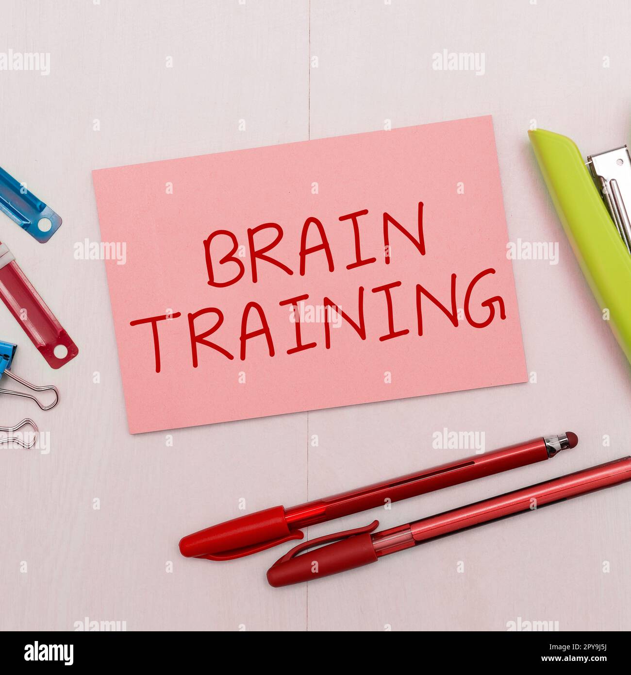 Text caption presenting Brain Training. Word Written on mental ...