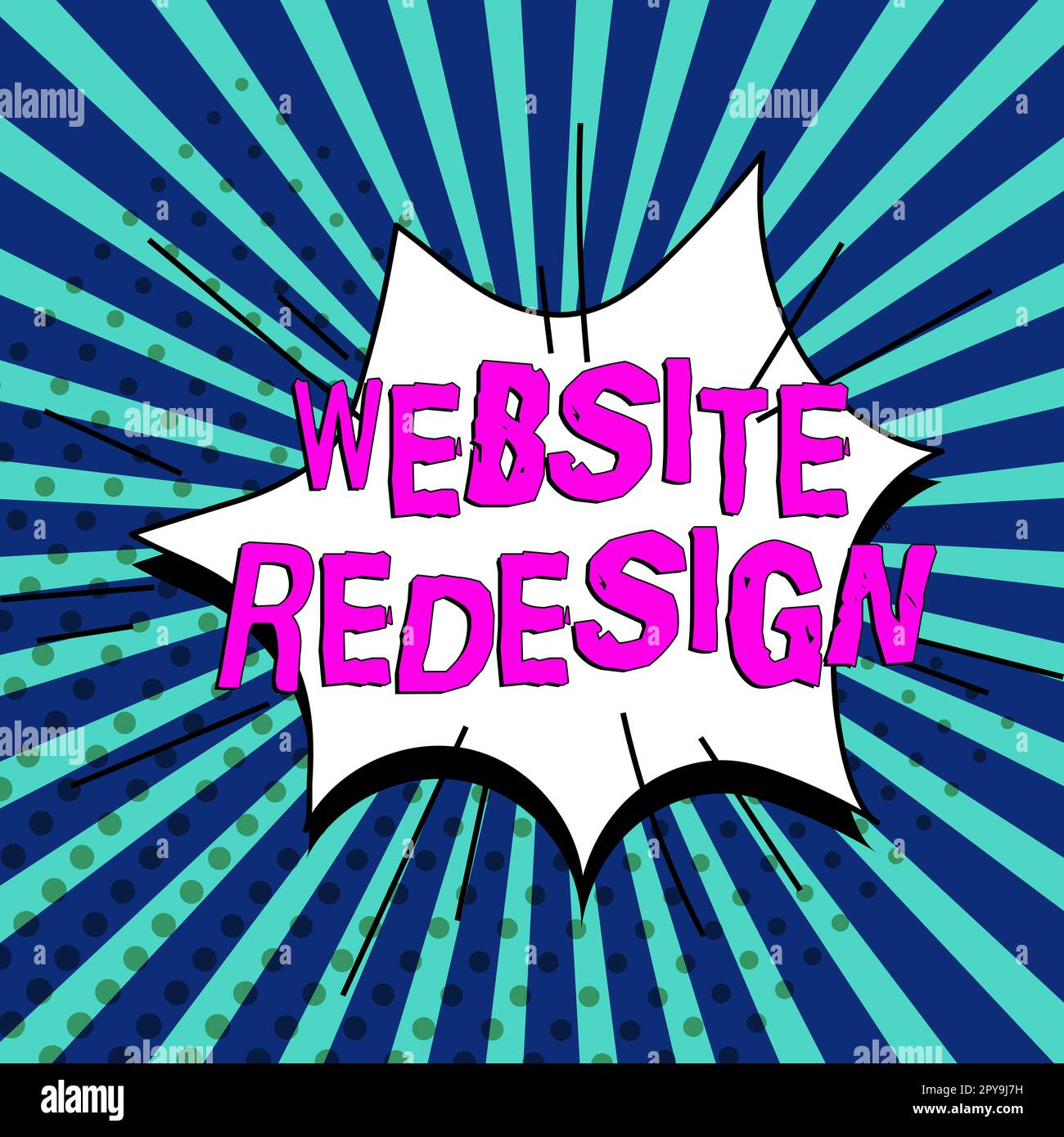 Text caption presenting Website Redesign. Internet Concept modernize ...