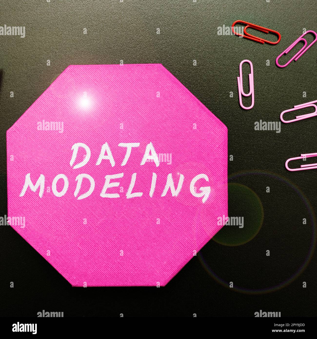 Text sign showing Data Modeling. Business overview process of transferring data between data ...