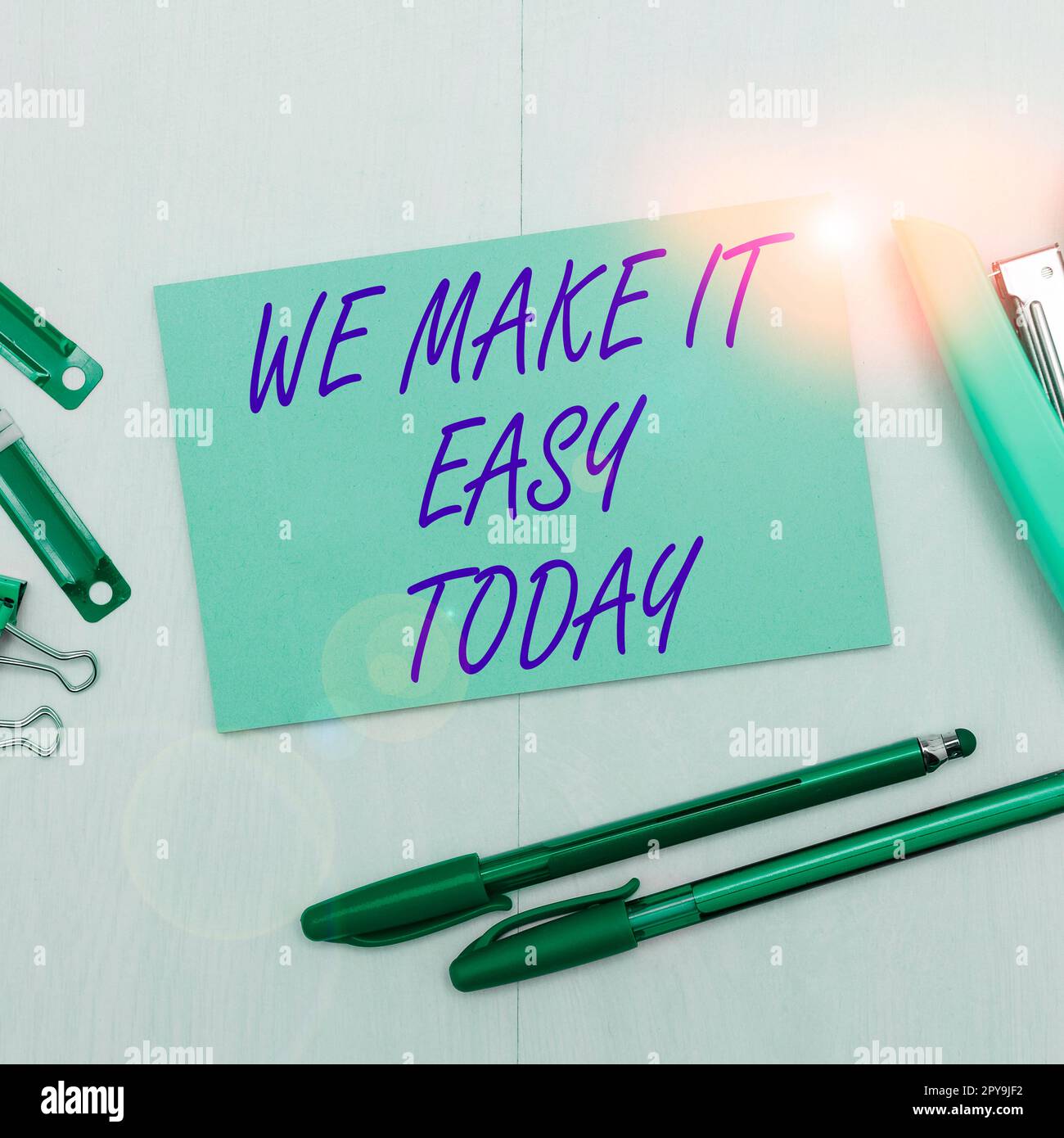 Conceptual display We Make It Easy Today. Business showcase Offering ...