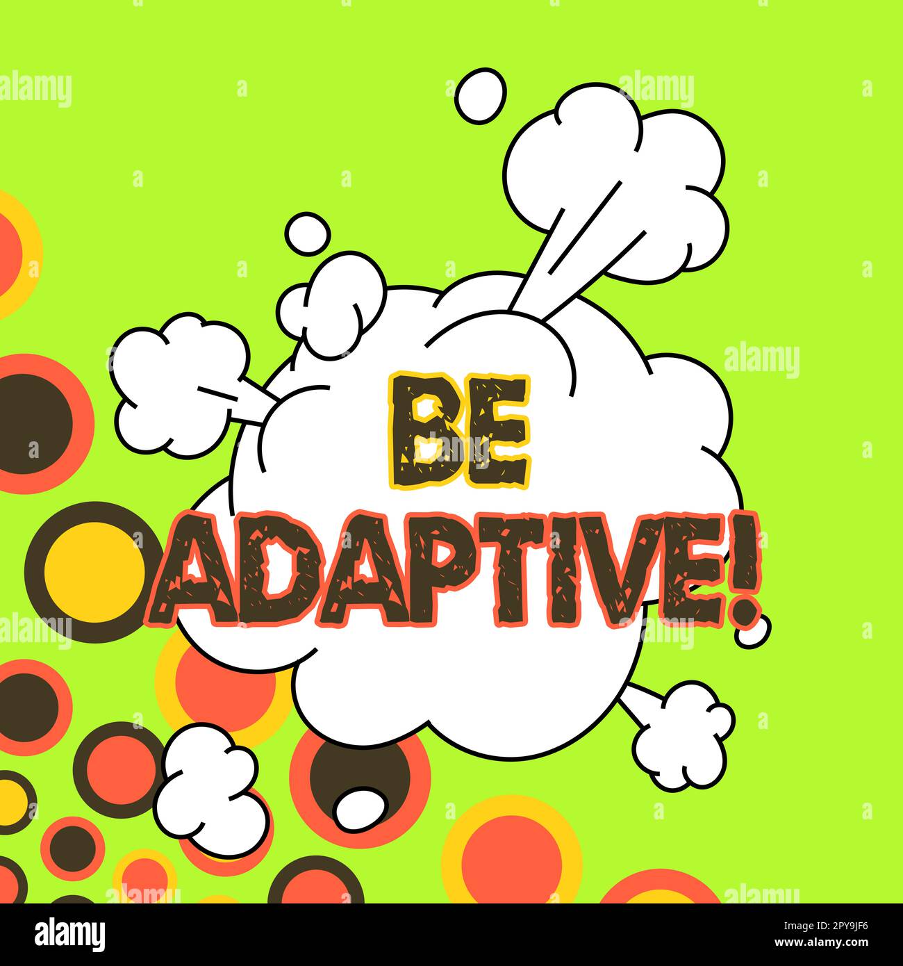 Conceptual caption Be Adaptive. Word for make the difference being ...